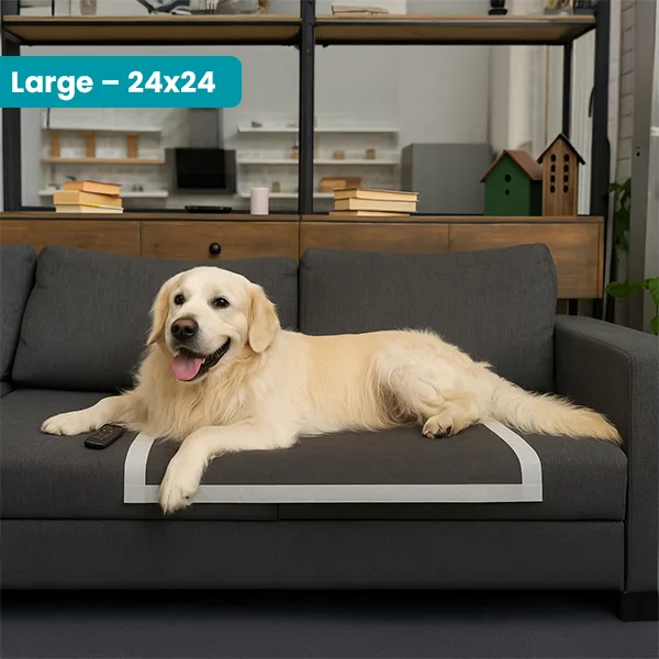 Large Dog Pee Pads 24x24 – Bulk, Leak-Proof